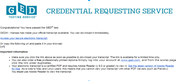 Downloading your electronic credential