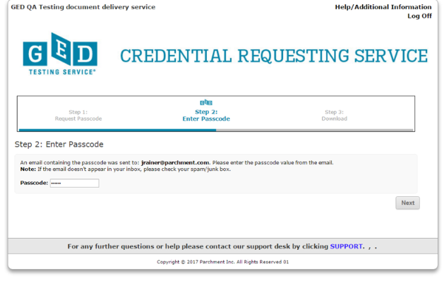 Downloading your electronic credential