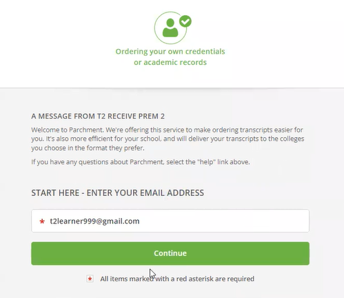 SENDedu Powered by Parchment Learner User Guide
