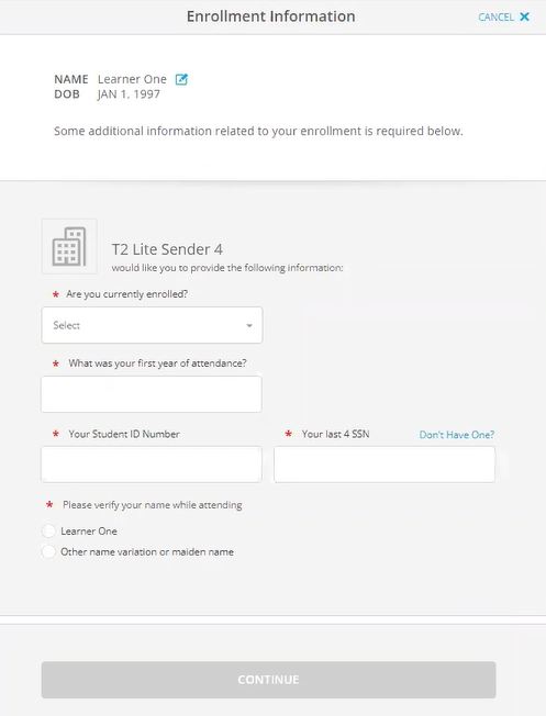 SENDedu Powered by Parchment Learner User Guide