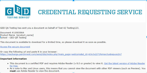 Downloading your electronic credential